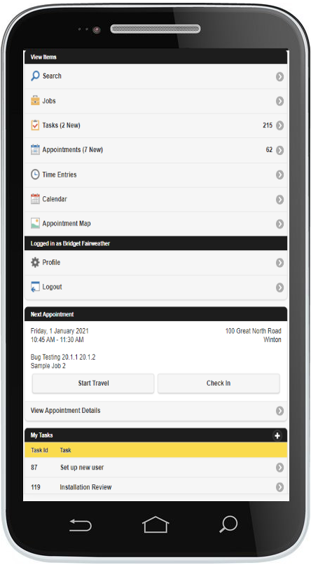 TimeTrak Mobile for Job and Field Service Management
