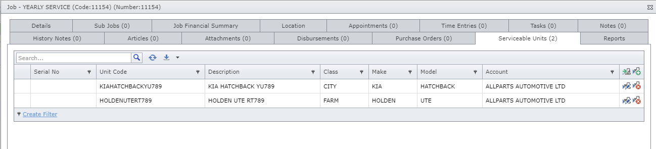 Preload Serviceable Units on an Appointment