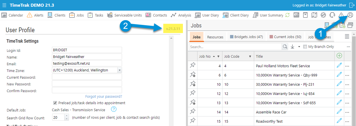 How to check your Version of TimeTrak